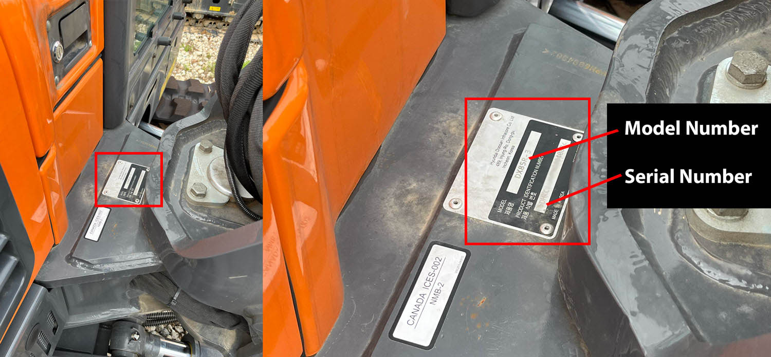 Where to find the equipment identification number tags on your ...