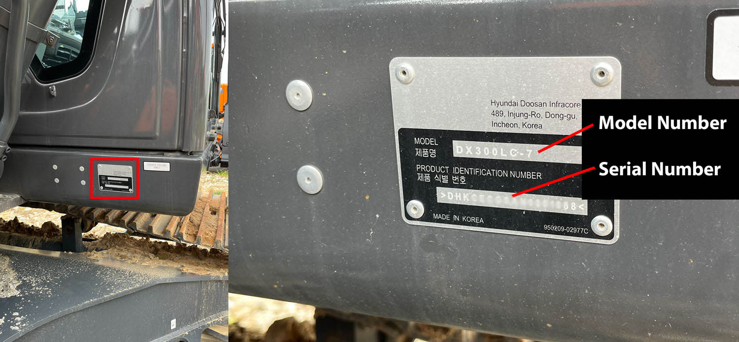 Where to find the equipment identification number tags on your ...