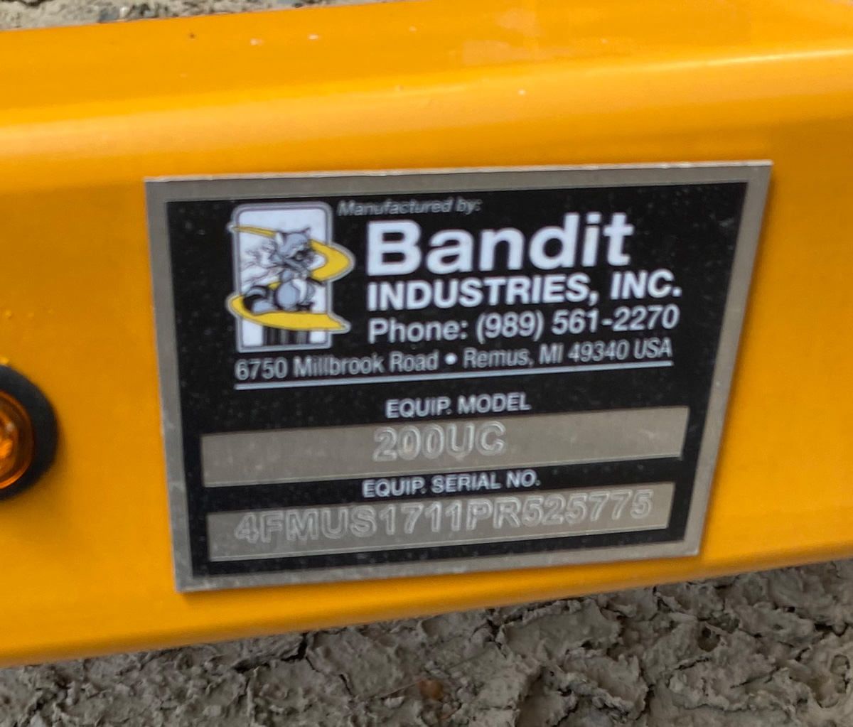 Bandit 200 UC Wood Chipper - Stock Number: E045974 - Serial Number ...